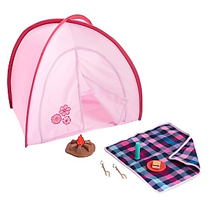 Journey Girls Outdoor Adventure Camping Set with Tent, Blanket and Accessories, Kids Toys for Ages 6 Up by Just Play