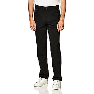 Calvin Klein Men Move 365 Stretch Slim Fit Wrinkle Resistant Tech Woven Pant, Black, 33x32