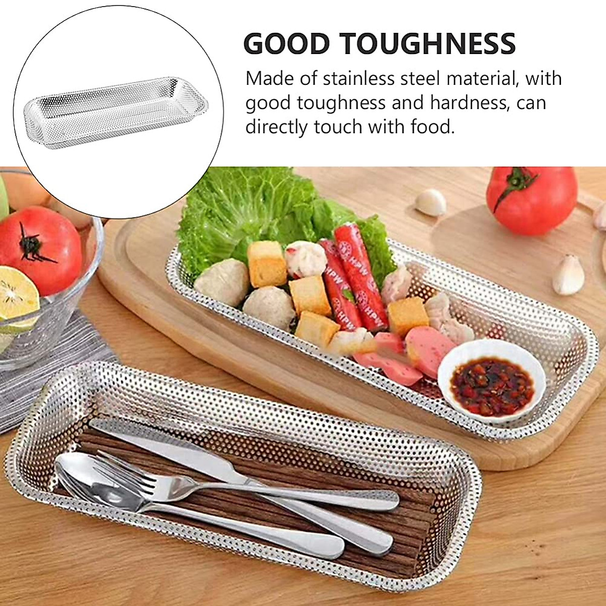 DOITOOL Dishwasher Cutlery Basket Dishwasher Silverware Basket Stainless Steel Cutlery Flatware Organizer Tray Spoon Fork Basket Kitchen Utensil Holder for Home Dishwasher Silverware Tray