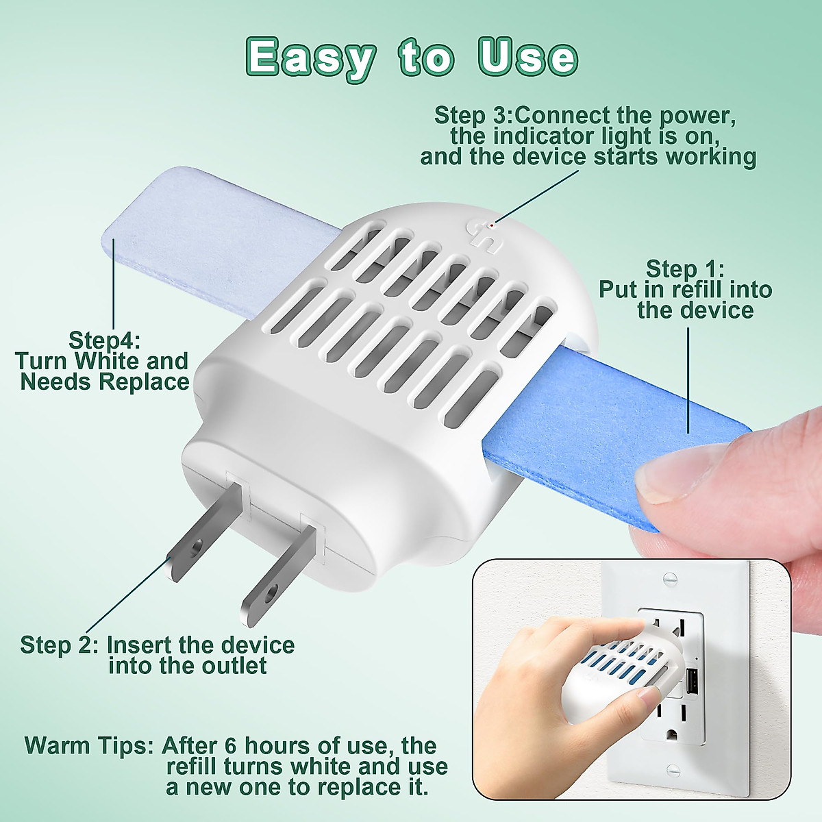 Simashts Mosquito Repellent, Mosquito Repeller Indoor Outdoor USB Powered or Plug in Powered for Home, Office