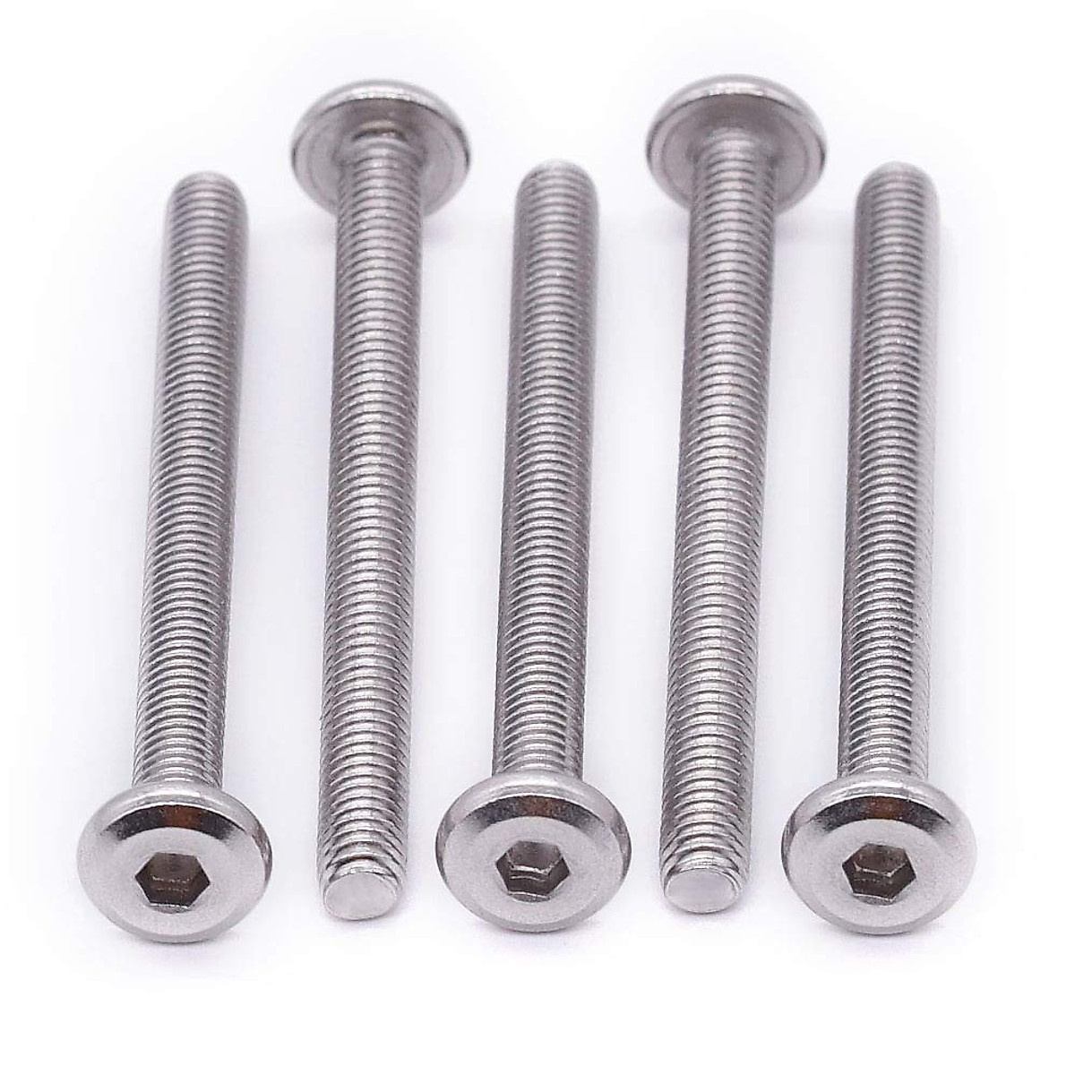 M5-0.8 x 50mm Hex Socket Head Cap Screws, 304 Stainless Steel 18-8, Flat Countersunk Machine Screws for Furniture, Binding, Machinery, Automotive, DIY Projects, 30 PCS