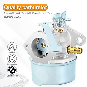 QAZAKY Carburetor Compatible with Toro Powerlite CCR1000 38170 38171 38172 38173 38175 38176 38177 38178 38182 38183 38190 38191 38195 38196 38400 38405 Craftsman Tecumseh Yardmachine Sears Snowblower