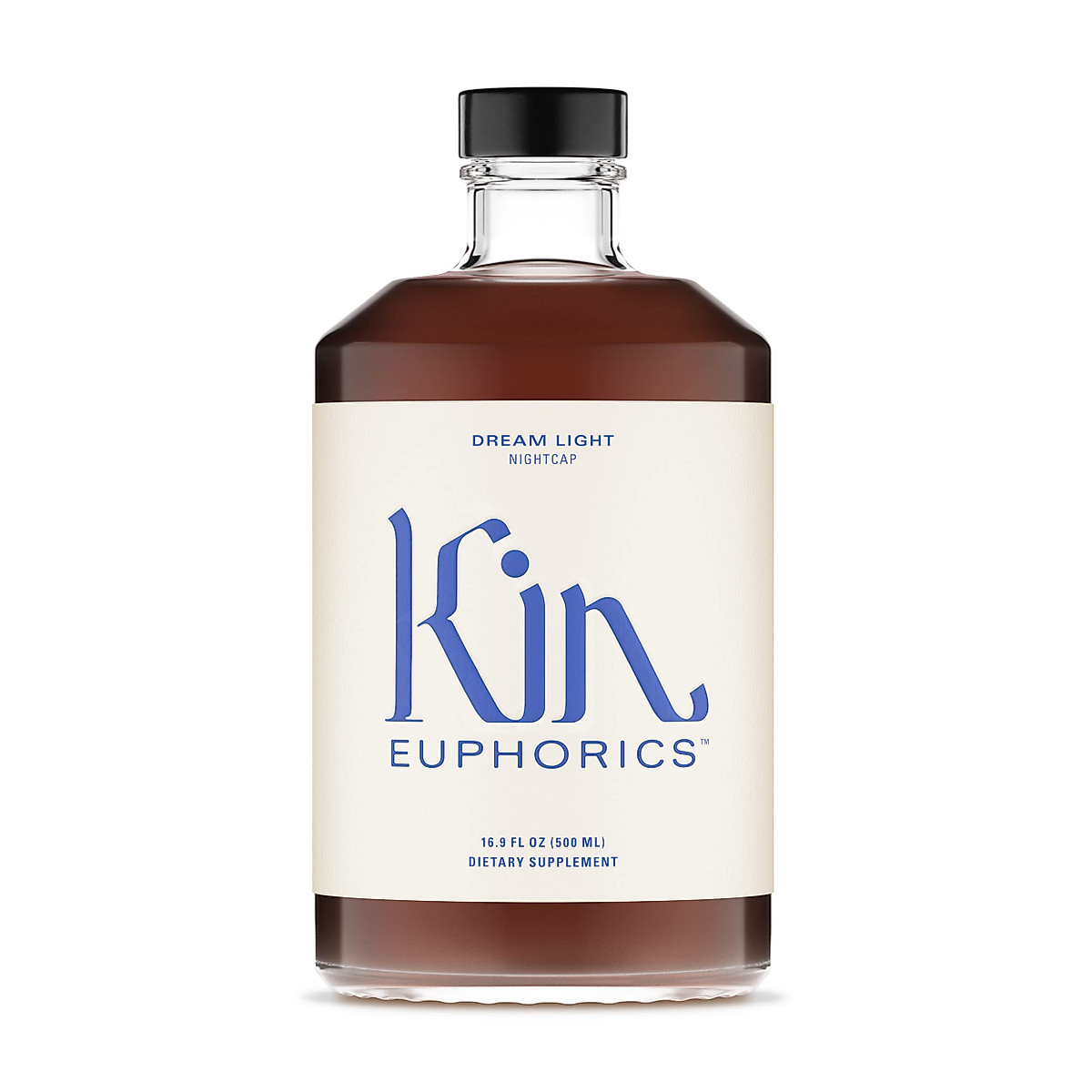 Dream Light by Kin Euphorics, Non Alcoholic Spirits, Nootropic, Botanic, Adaptogen Drink, Earthy Oak, Smoky Clove and Spicy Cinnamon, Soothe The Spirit and Quiet The Mind, 16.9 Fl Oz