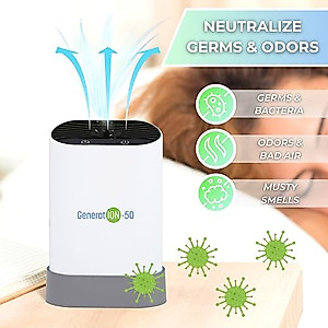 HealthyLine GeneratIon 50 Negative Ion Generator - Small Personal Air Ionizer with Highest (50 million negative ions/cc) Output - Ozone Free, Filterless Mobile Travel - Rechargeable