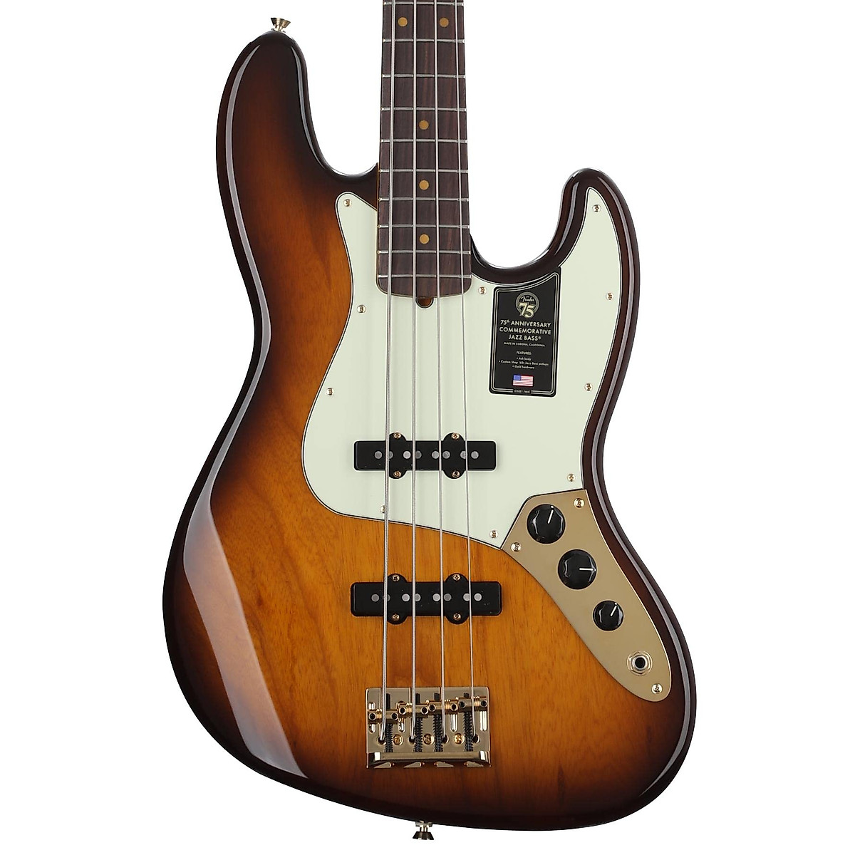 Fender 75th Anniversary Commemorative Jazz Bass - 2-color Bourbon Burst