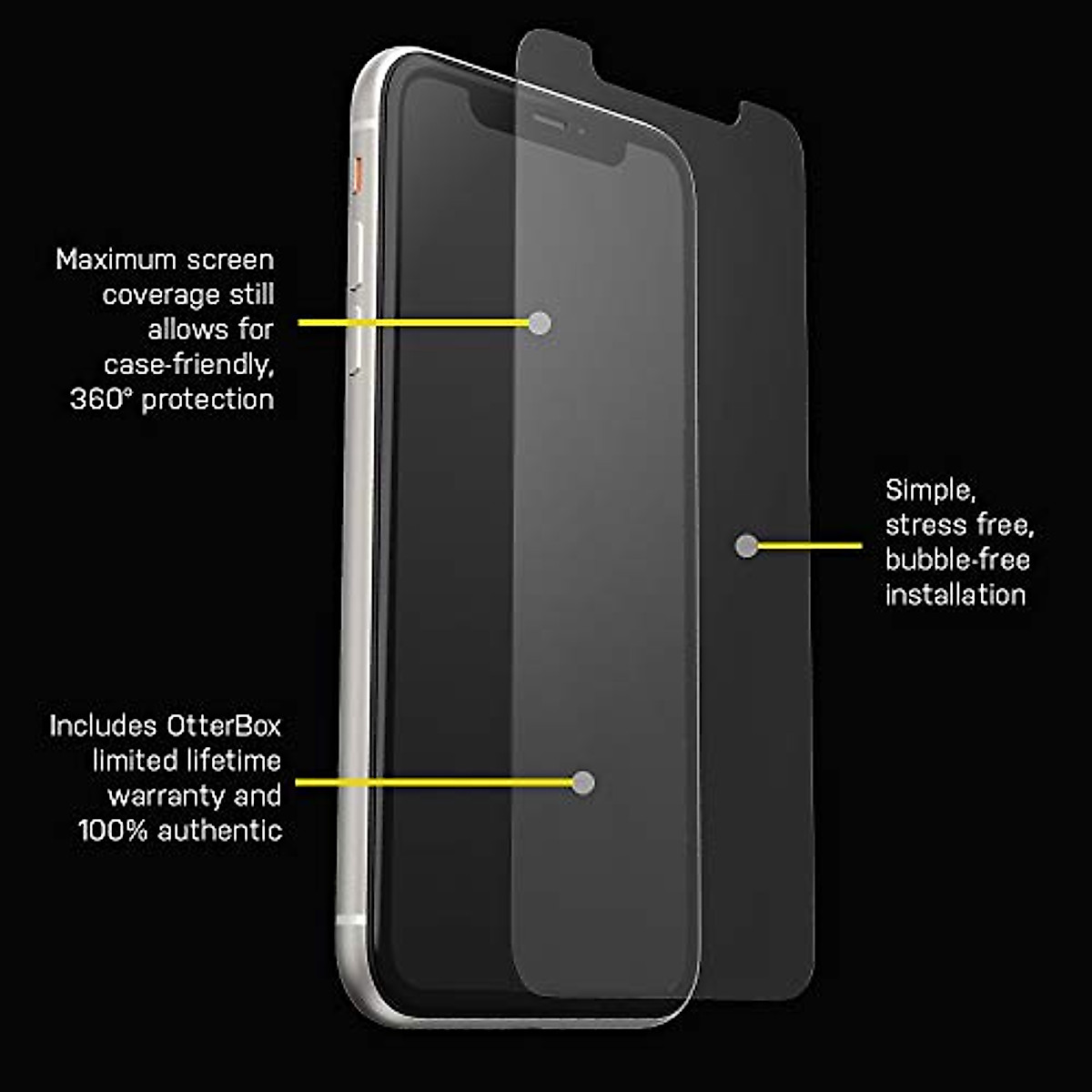 OtterBox ALPHA GLASS Screen Protector for iPhone 11 & iPhone Xr - CLEAR