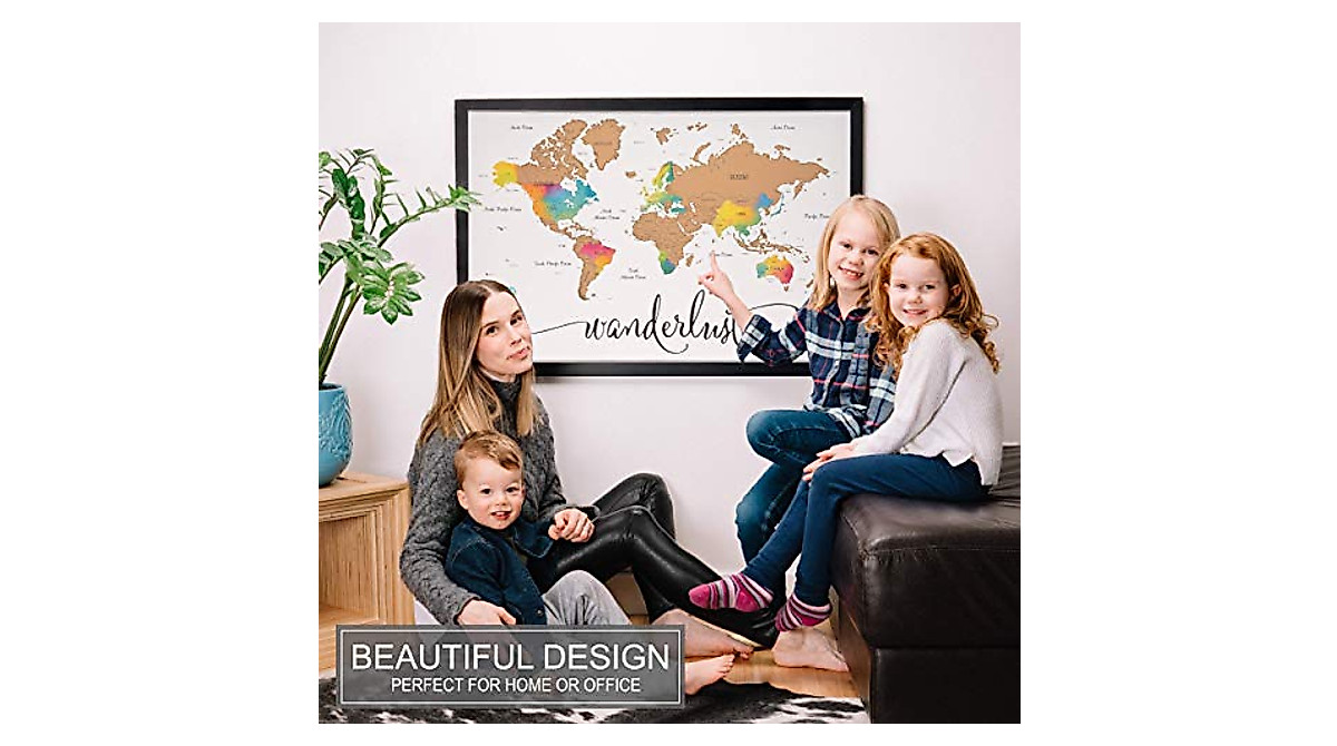 Deluxe Scratch Off Map - Capture Your Travel Adventures