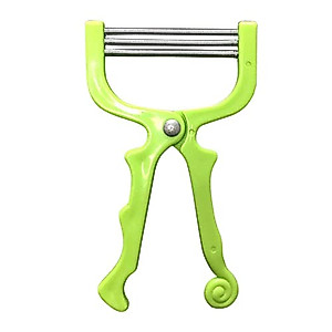 Facial Hair Remover Tool Face Beauty 3 Spring Threading Stick Applicator Spatula Removal Epilator Safety Without Injury (Light Green)
