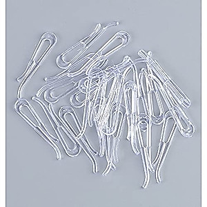 30 Pcs Clear Alligator Clips, Transparent U Shape Plastic Shirt Clips for Ties, Pants, Medal Ribbon - 1.5 inch/38mm