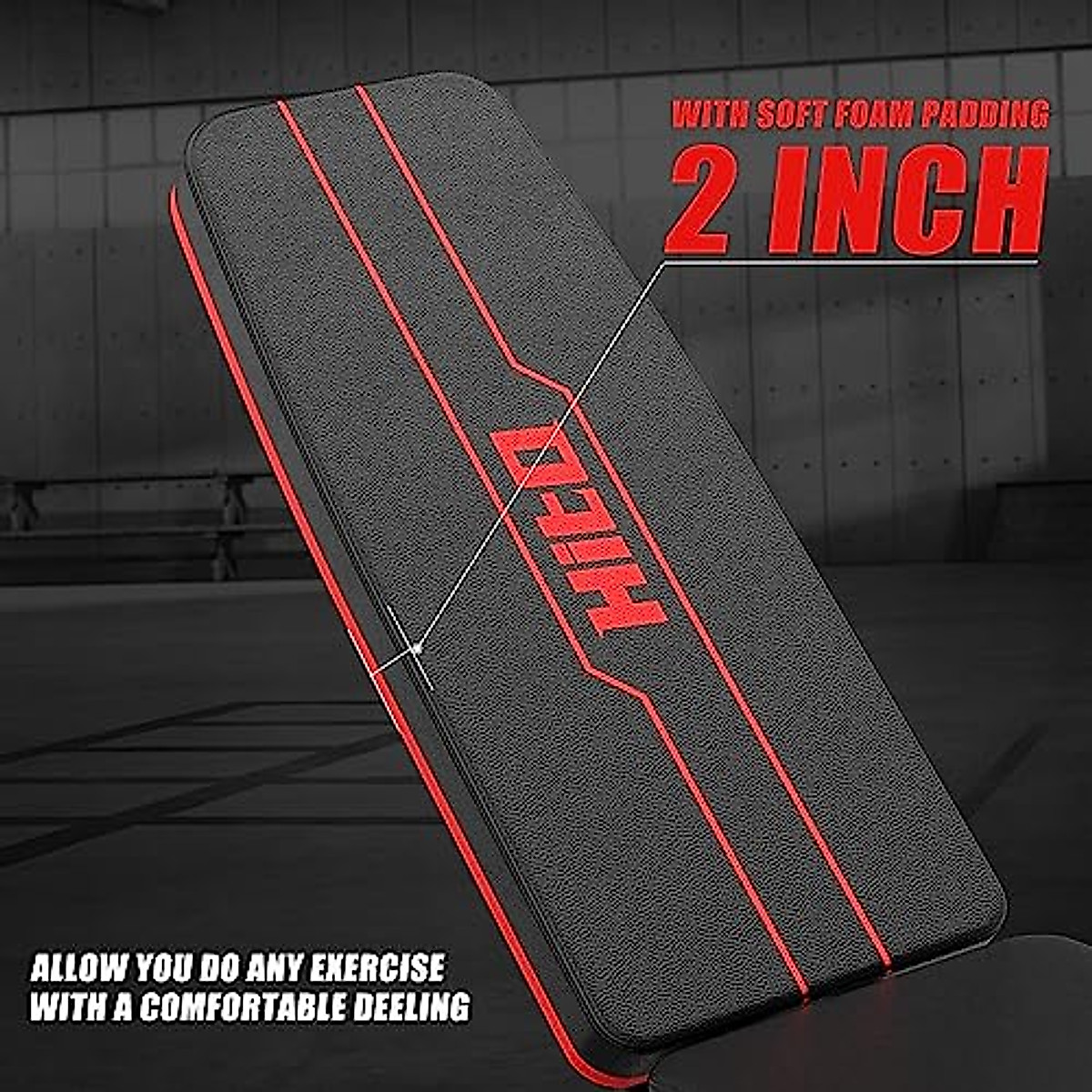 HITOSPORT Weight Bench, Adjustable Weight Bench, Strength Training Benches For Full Body Workout & Home Gym with Resistance Bands…