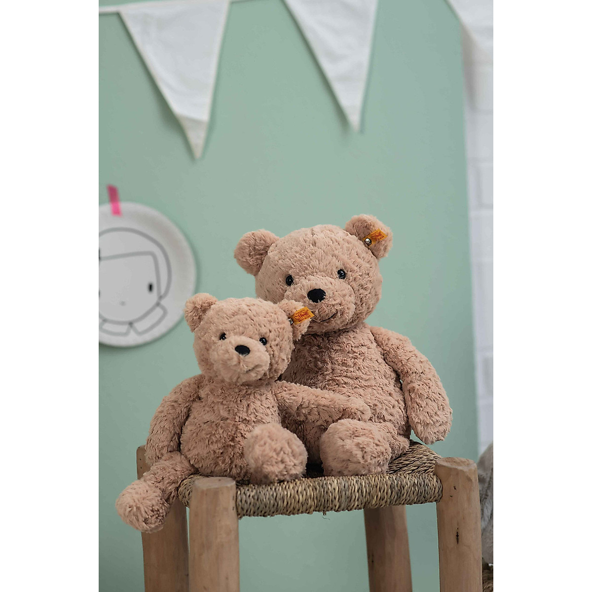 Steiff Jimmy Teddy Bear, Premium Teddy Bear Stuffed Animal, Plush Toy for Kids (Light Brown, 12")