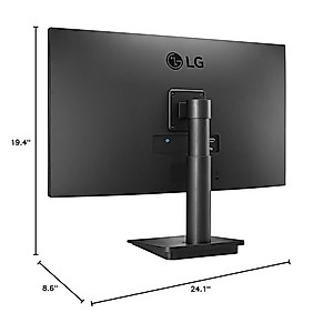 LG FHD (1920 x 1080) 27 Inch Computer Monitor, IPS, AMD FreeSync, 3-Side Borderless Design, Tilt/Height Adjustable Stand, 75Hz, 5ms, OnScreen Control, HDMI, DisplayPort, D-Sub, 27MP450-B, Black