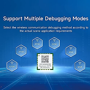 CC1101 433MHz Wireless Module SPI E07-400MM10S 10dbm 1.5KM RX TX FIFO LQI RSSI Small Size SMD Stamp Holes Antenna