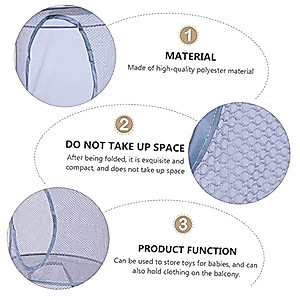 Alipis 1pc 4 Foldable Hanging Basket Storage Baskets for Dish Drying Rack Foldable Bathroom Hanging Basket Laundry Mesh Dryer Underwear Grey Polyester Savings Bag Travel