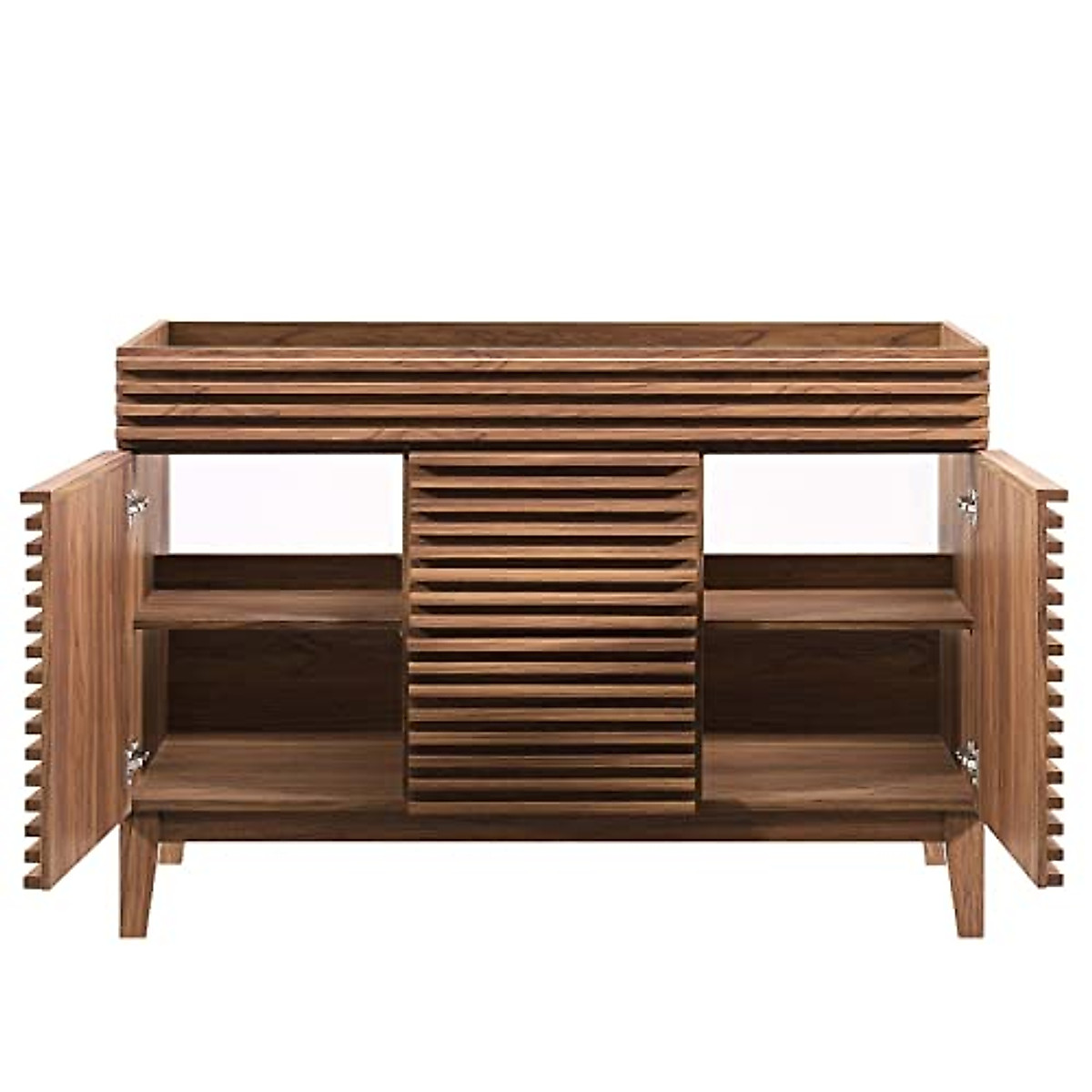 Modway Render 48" Double Sink Compatible (Not Included) Bathroom Vanity Cabinet in Walnut