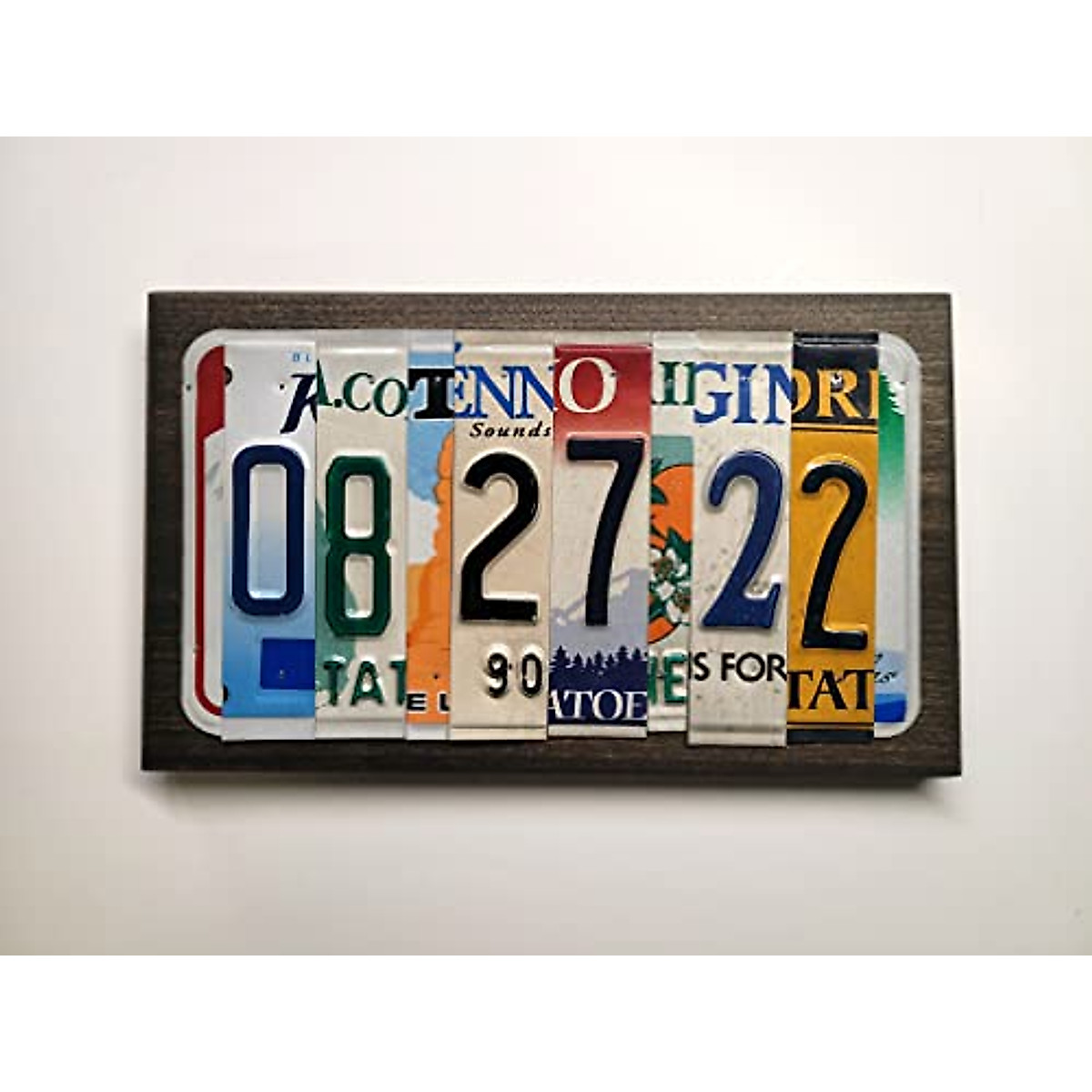 Jersey Plate Art - 10 year anniversary gift, unique birthday gift, license plate sign