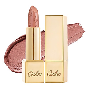 Oulac Nude Lipstick for Women with Metallic 3D Shine Lightweight Hydrating Formula, High Impact Lip Color, Vegan Beauty, Full Coverage Lip Makeup, Pure Envy(07)