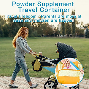 24pcs Protein Powder Travel Container Set, Reusable Powder Supplement Container To Go-14 Single Dose Bags, 2pc Large Travel Containers Zip Up Bags, 5pcs Label Stickers, 2pcs Funnels and Drying Rack