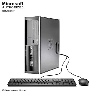 HP Elite Desktop Computer Tower PC Intel Ci5-2400, 16GB Ram, 2TB HDD, Wireless WiFi, Bluetooth Adapter, DVD-ROM, Keyboard Mouse 24 inches Dual LCD Monitor Brands Vary, Windows 10 (Renewed)