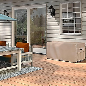 ULTCOVER Patio Deck Box Storage Bench Cover - Waterproof Outdoor Rectangular Fire Pit Table Covers 44 x 28 inch
