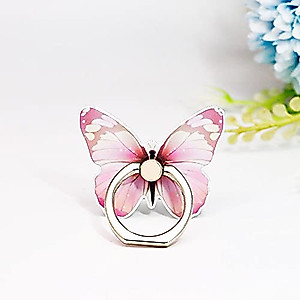Bzybel 5pcs Butterflies Pattern Cell Phone Ring Holder Electronics Ring Holder Stand Finger Ring Kickstand Compatible Various Mobile Phones or Phone case,All Smart Phone,Pad