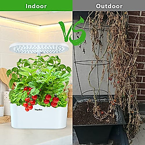 Vegebox Hydroponics Growing System, Indoor Herbs Kitchen Garden with Full Spectrum LED Grow Light, Plants Germination Kit 11 pods with Automatic Timer, Adjustable Height Up 14 inch to for Home