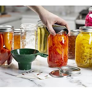 Regular Mouth 32 oz Quart Mason Jars With Lids And Bands 12-Pack) Bundled With, KangarooBands Jar Opener, And Package Of Jar Labels | Canning, Fermenting, Pickling, DIY Decors Projects