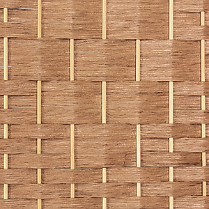 Red Lantern 3 ft. Short Diamond Weave Fiber Folding Screen - Natural - 4 Panel