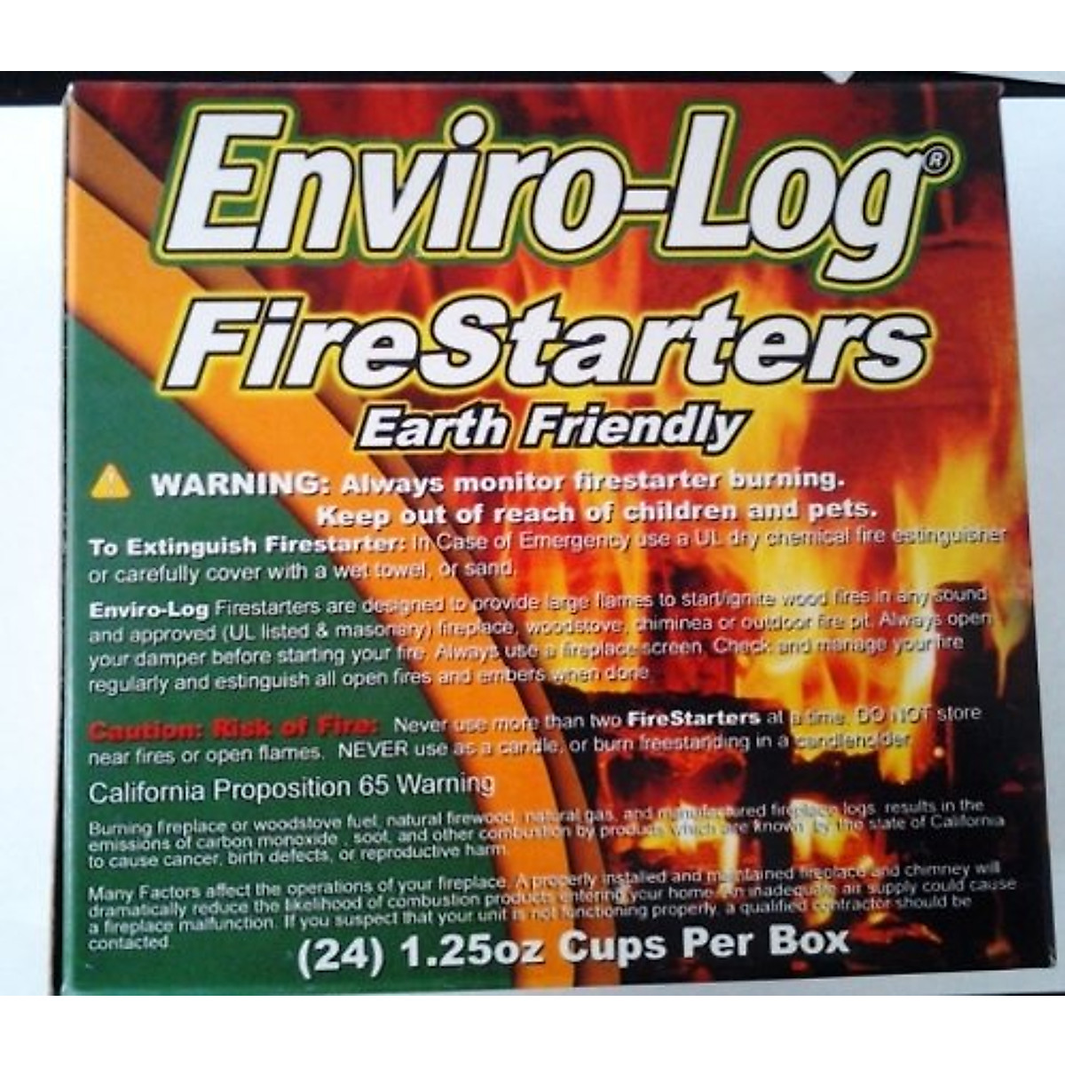 NEW Enviro-Log Environment Friendly Firestarters 2 PACK (48 firestarters) for Fireplace Wood Stove Fire Pit