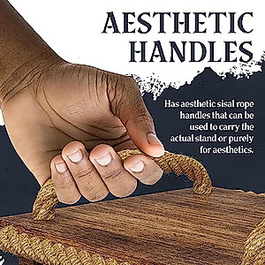 Unique America Wood Stand & Small Wooden Pedestal Stand, Wood Risers for Decor, Wooden Riser,Wood Risers for Display, Wooden Stand, Wood Pedestal Stand, Footed Tray, Soap Stand,Rectangle Wood Riser