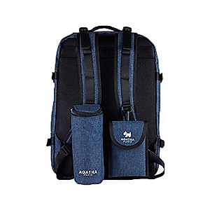 BTS X AGATHA Travel Edition Canvas Backpack Rucksack School College Backpacks for Unisex, Jean - Medium (0.98 cu ft)