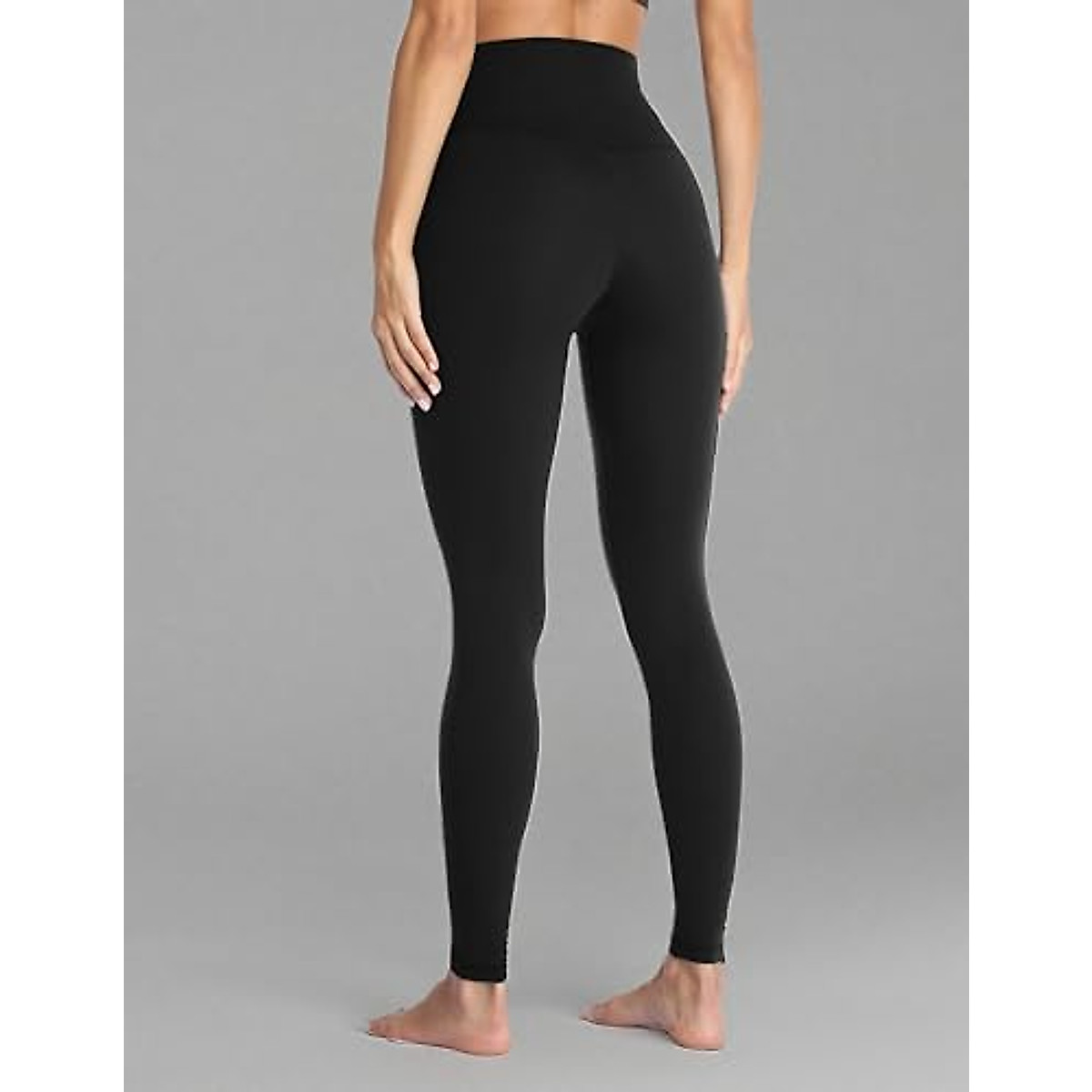 Colorfulkoala Women's High Waisted Tummy Control Workout Leggings 7/8 Length Ultra Soft Yoga Pants 25" (M, Black)