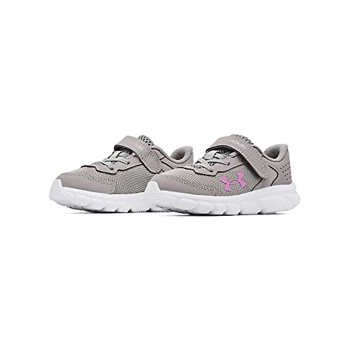 Under Armour Girls' Infant Assert 9 Alternate Closure, Gray Wolf (100)/Pacific Purple, 5K M US