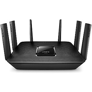 Linksys Max-Stream AC4000 MU-MIMO Wi-Fi Tri-Band Router, Compatible with Alexa (EA9300) (Renewed)