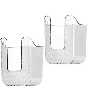 Kitchen Wipes Storage Box, Self-Adhesive Tissue Holder, Flushable Wipes Holder for Bathroom, No Punching Self-Adhesive Wall-Mounted Toilet Paper Holder, for Kitchen, Bathroom (Grey 2Pcs)