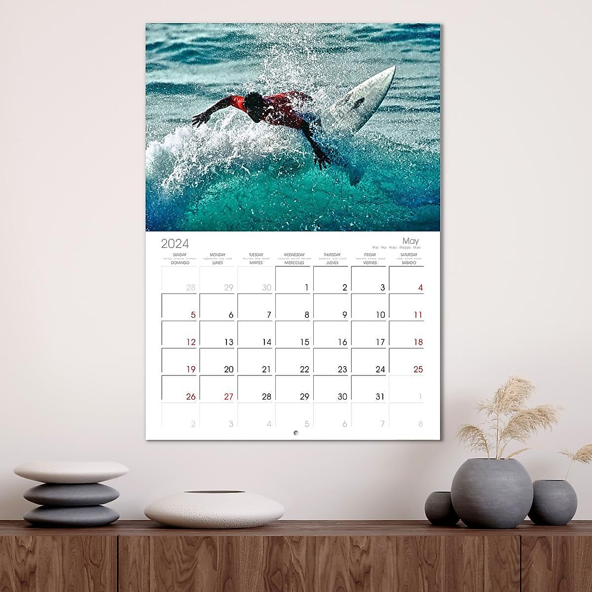 SURF PASSION 2022 Photos by Marion Koell (Monthly Wall Calendar 2024 11.7" x 16.5" (open)), CALVENDO 14 Month Calendar