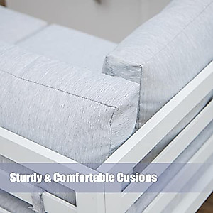 NICESOUL® 8Pcs Outdoor Aluinum Patio Sofa Set Sofa Conversation Sets Contemporary Furniture Sectional Sofa for Garden Pool Backyard