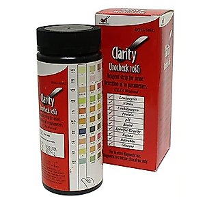 Clarity Diagnostics DTG-10SG Urocheck 10SG Urine Reagent Strip, CLIA Waived (Pack of100)