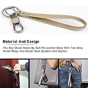 Amazon Essentials - Lanyard Keychain with Detachable Alloy Metal Rings (champagne gold)