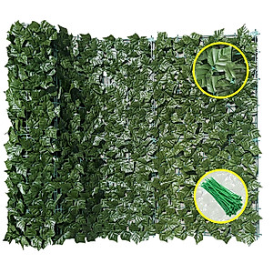Artificial Ivy Balcony Privacy Screen, UV Coated Faux Ivy Privacy Fence Screen - Expandable Fake Ivy Fence - Ivy Fence Privacy Screen, Artificial Ivy Privacy Fence, Patio Decor For Fences Up To 4 Feet