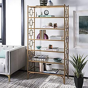 Safavieh Home Collection Brooklyn 7 Tier Etagere, Gold and Clear