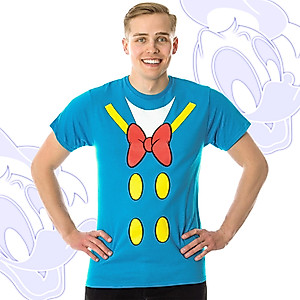 Disney Donald Duck Shirt Men's I Am Donald Costume Classic Cartoon Adult Licensed T-Shirt (Large) Turquoise