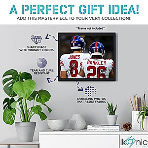 Ikonic Fotohaus Daniel Jones Saquon Barkley Signed Photo Autograph Print Wall Art Home Decor