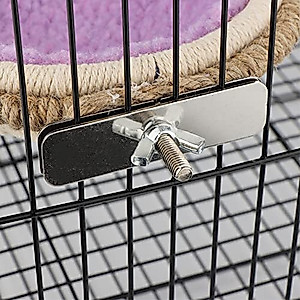 DQITJ Bird Breeding Nest Canary Finch Parrot Weave Cotton Rope Nest Cage Perch Hatching House (5.2 inch)