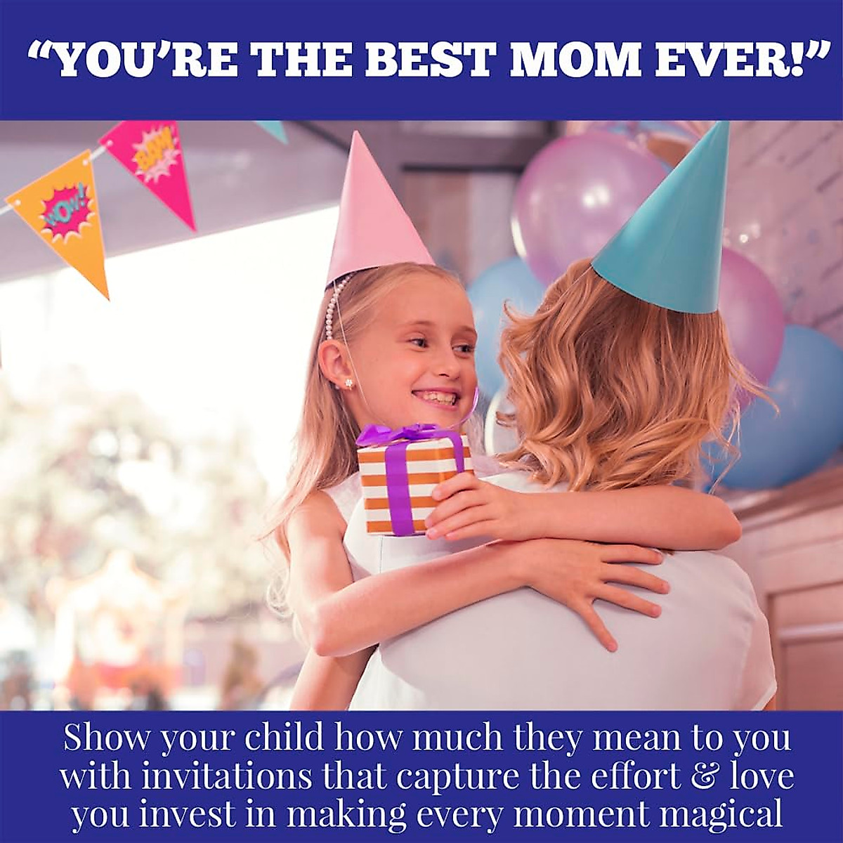 Cute Rainbow Colored Bubble Gum Themed Birthday Party Invitations for Kids, 20 5x7 Fill In Cards with Twenty White Envelopes by AmandaCreation…