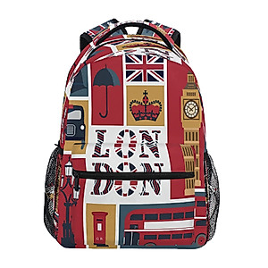 ALAZA British Flag Union Jack Big Ben Travel Laptop Backpack Business Daypack Fit 15.6 Inch Laptops for Women Men