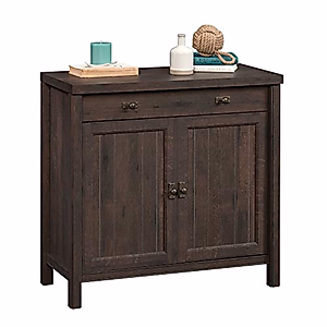 Sauder Costa Library Base, L: 31.30" x W: 14.41" x H: 30.00", Coffee Oak finish