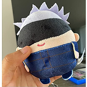 AMNPOLEN Anime Plush Doll Figures Gojo Satoru/Yuji Itadori Plushie Stuffed Toys Keychain Cosplay Props Gift for Fans (Gojo Satoru (A), 10cm/3.94inch)