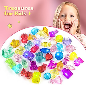 34 + 6 Bath Bombs with Crystal Toys Inside for Kids, 34PCS Organic Surprise Bath Bomb Gift Set for Christmas, Birthday, Easter, Natural Fizzy Bath Home Spa, 6PCS Gift Bags for Girls and Boys