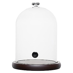 Smoking Gun Accessory Glass Cocktail lid 8.5" x 5.8" - Smoke infuser Cover Lid for Cocktail Smoker - Dome for Cold Smoke, Smoking Cloche for Drinks